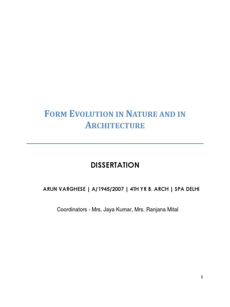 Form Evolution in Nature and in Architecture | PDF | Evolution | Analogy