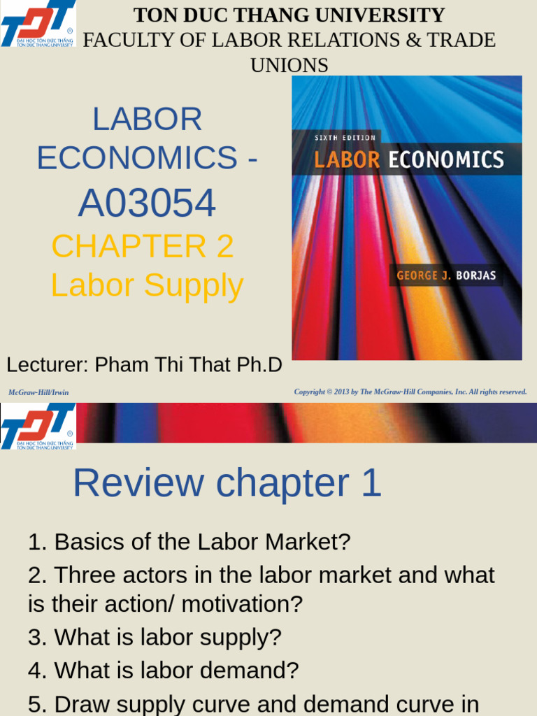 Chap002 - Labor Supply - Elearning | PDF | Labour Economics | Unemployment
