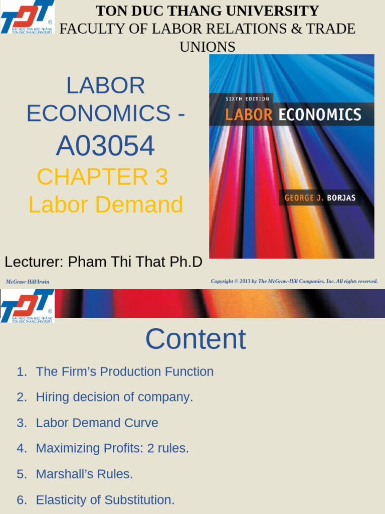 Chap003 - Labor Demand - Elearning | PDF | Labour Economics | Demand