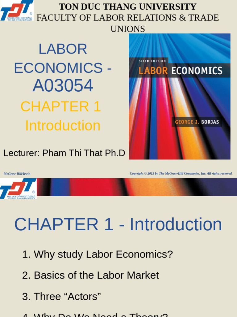 Chap001 - Introduction - Elearning | PDF | Labour Economics | Economics