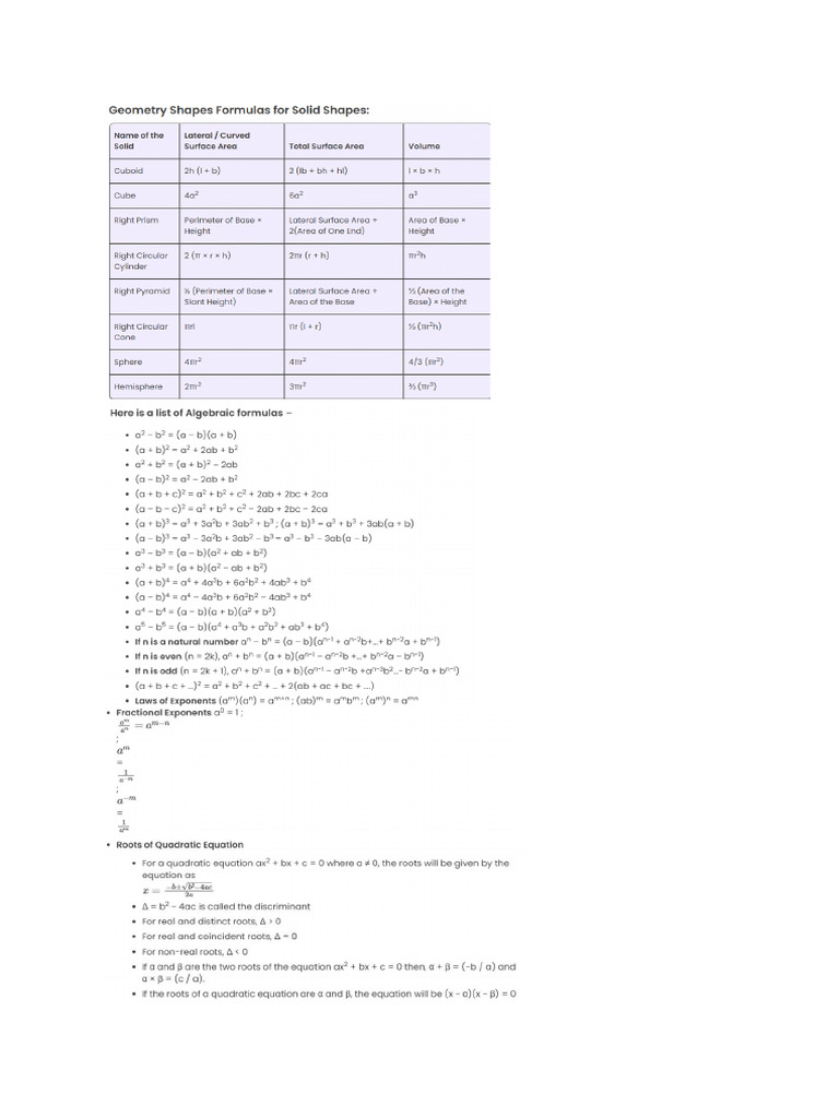 Class 8 Maths Important Questions With Answers | PDF | Elementary ...