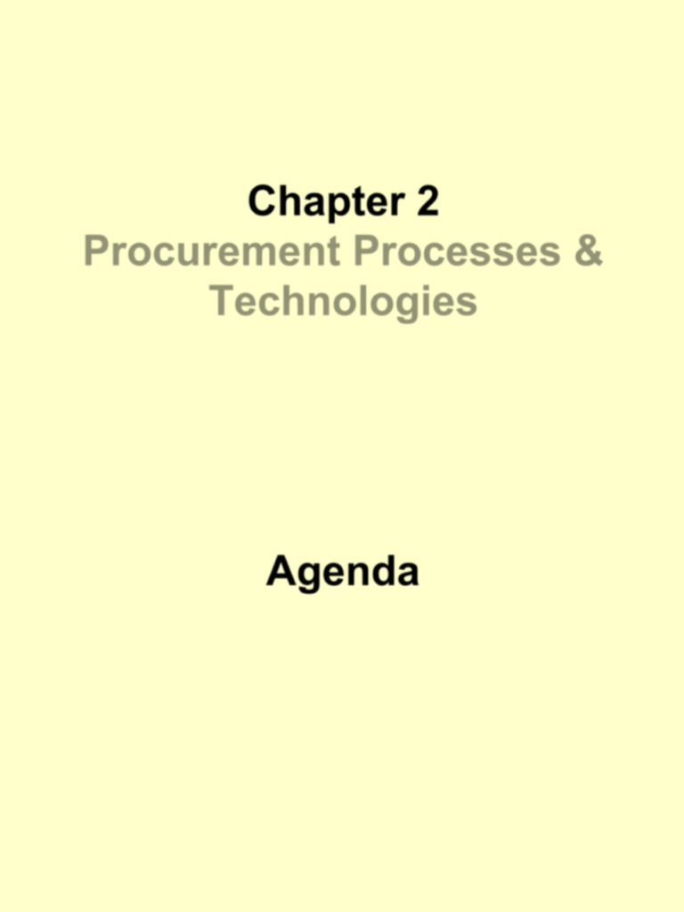 Chapter 2 Procurement Processes and Technology | PDF | Electronic Data Interchange | Auction
