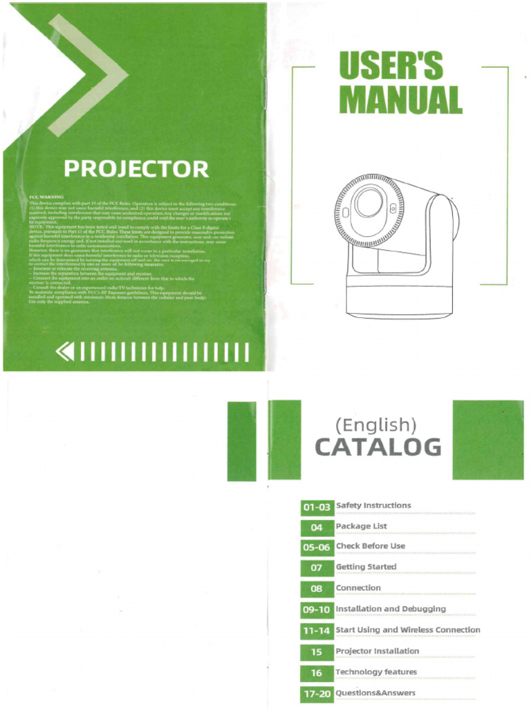 T15 Pro Projector Specifications Guide | PDF
