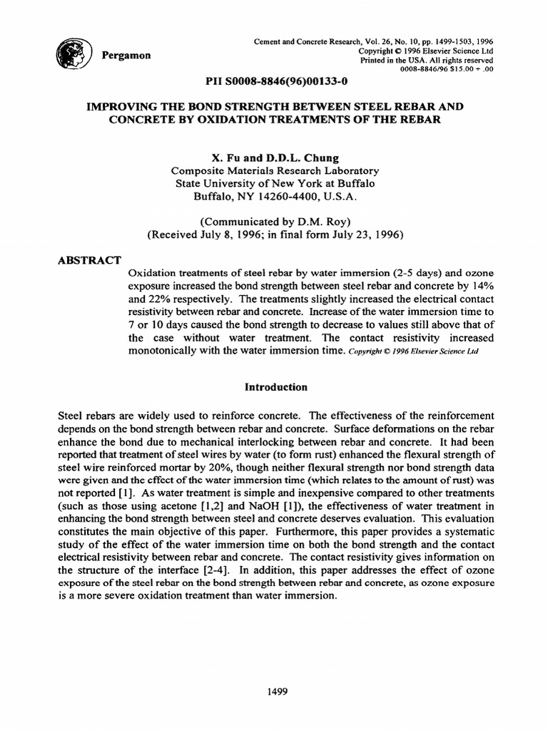 Enhancing Steel Rebar Bond Strength | PDF | Concrete | Rust