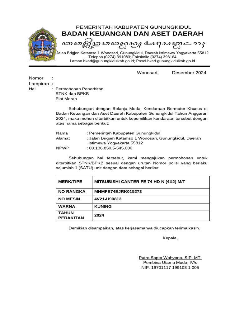 20241213161557permohonan Penerbitan STNK BPKB WS | PDF