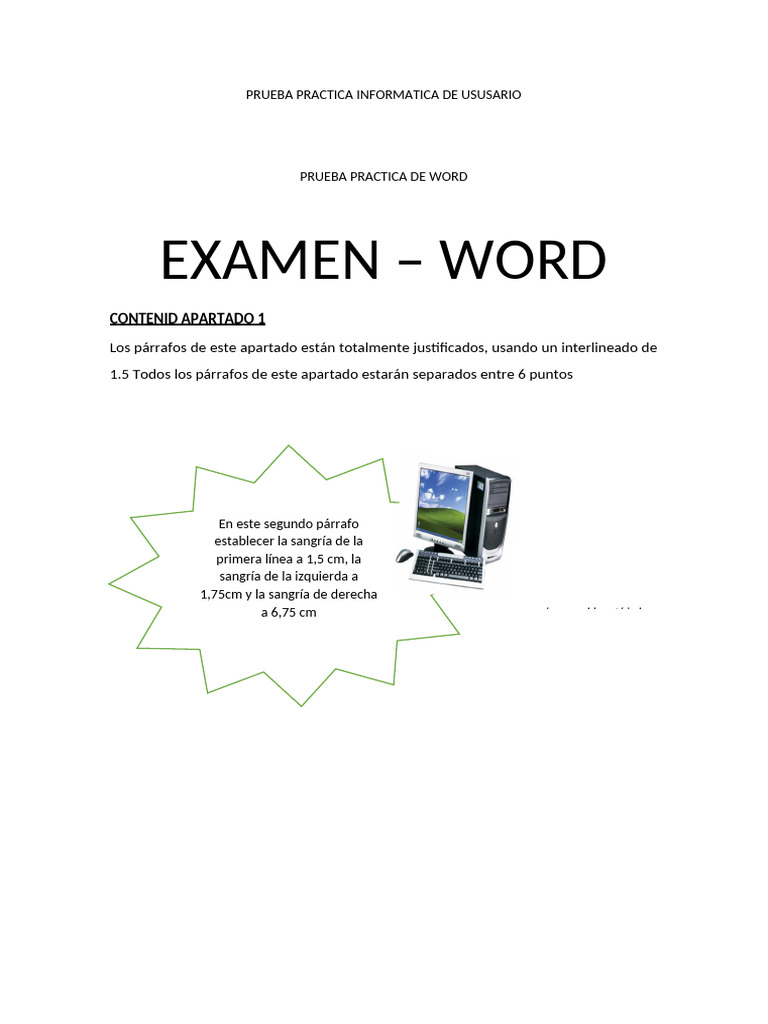 PRUEBA PRACTICA INFORMATICA DE USUSARIO | PDF