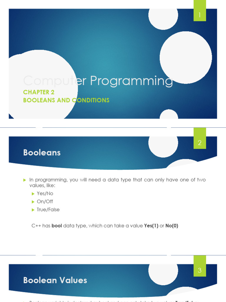 Understanding Booleans in C++ | PDF | Boolean Data Type | Integer ...