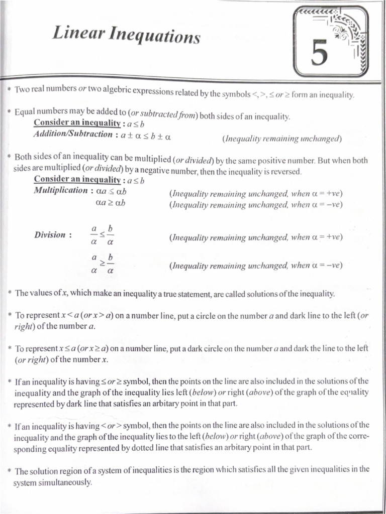 Linear Inequations | PDF