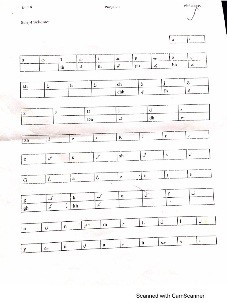 Punjabi Script Scheme | PDF