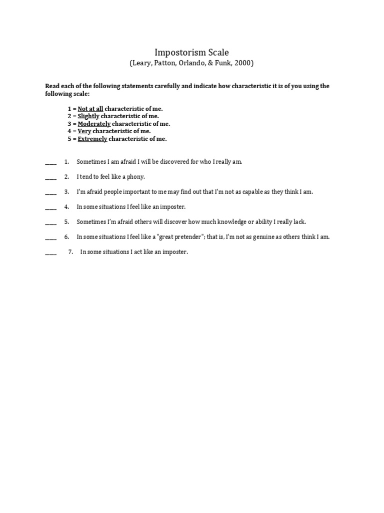Impostorism | PDF