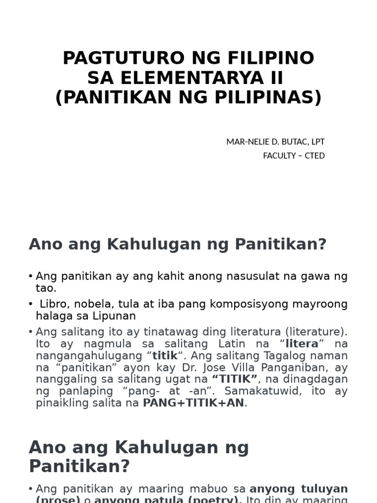 Pagtuturo NG Filipino Sa Elementarya Ii | PDF