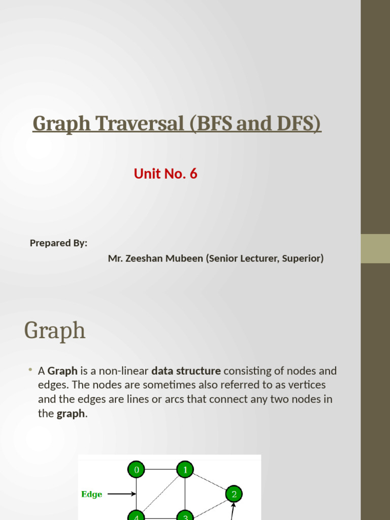 Graph Traversal Techniques: BFS & DFS | PDF | Vertex (Graph Theory ...