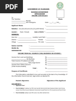 Income Certificate Application Form | PDF