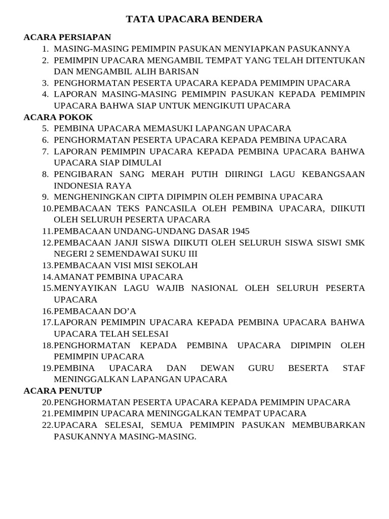Teks Upacara | PDF
