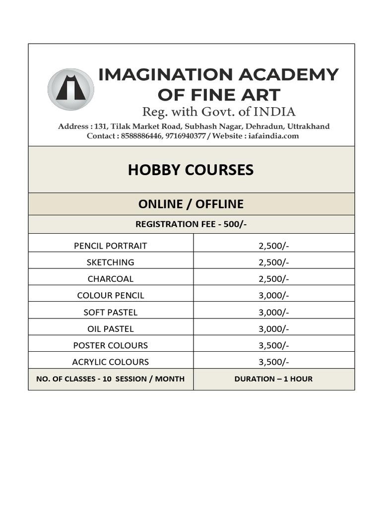 Hobby Courses | PDF