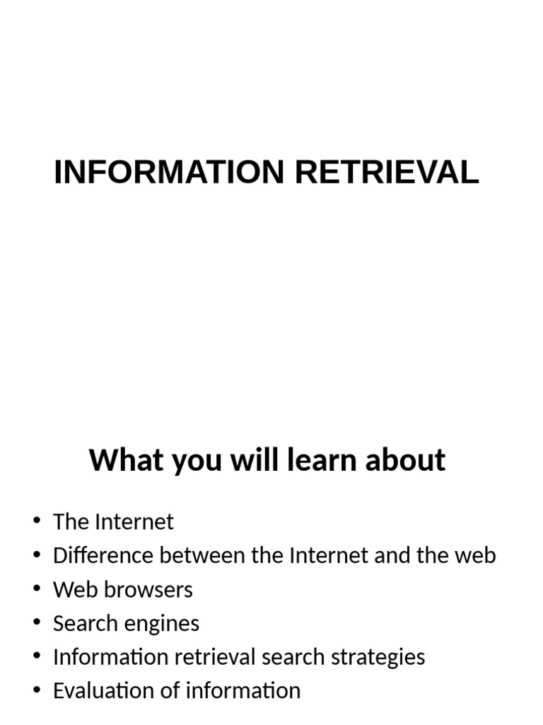 Information Retrieval Methods | PDF | World Wide Web | Internet & Web