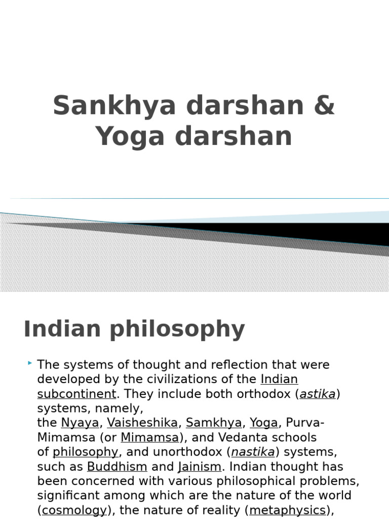 Sankhya Darshan & Yoga Darshan | PDF