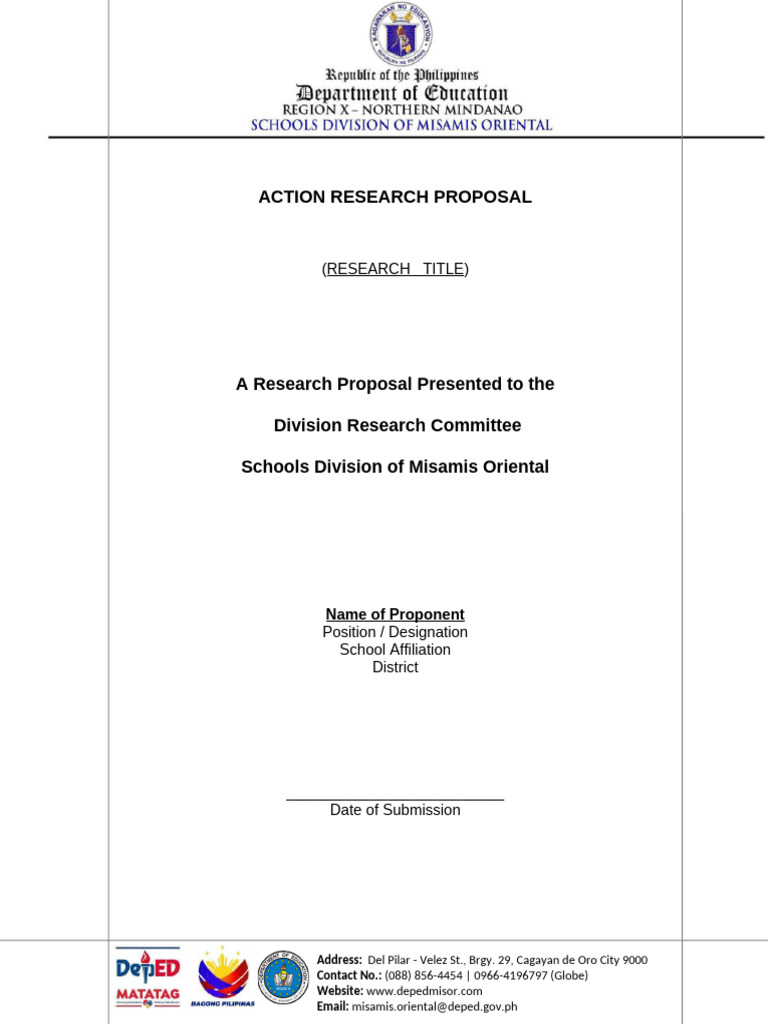 2025 - (Action Research) Division Proposal Approval Sheet | PDF