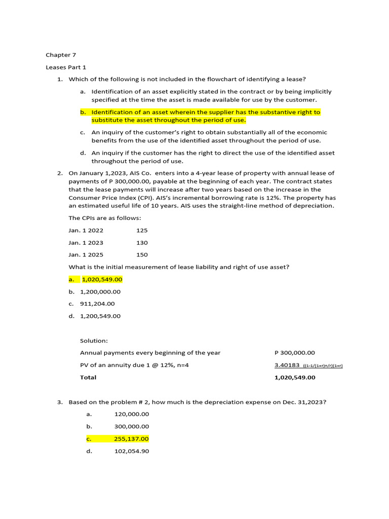 Final Exam Intermidiate Acctg 2 | PDF | Lease | Financial Services
