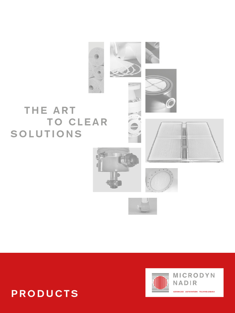 Microdyn Nadir Product Catalogue | PDF | Membrane | Unit Operations