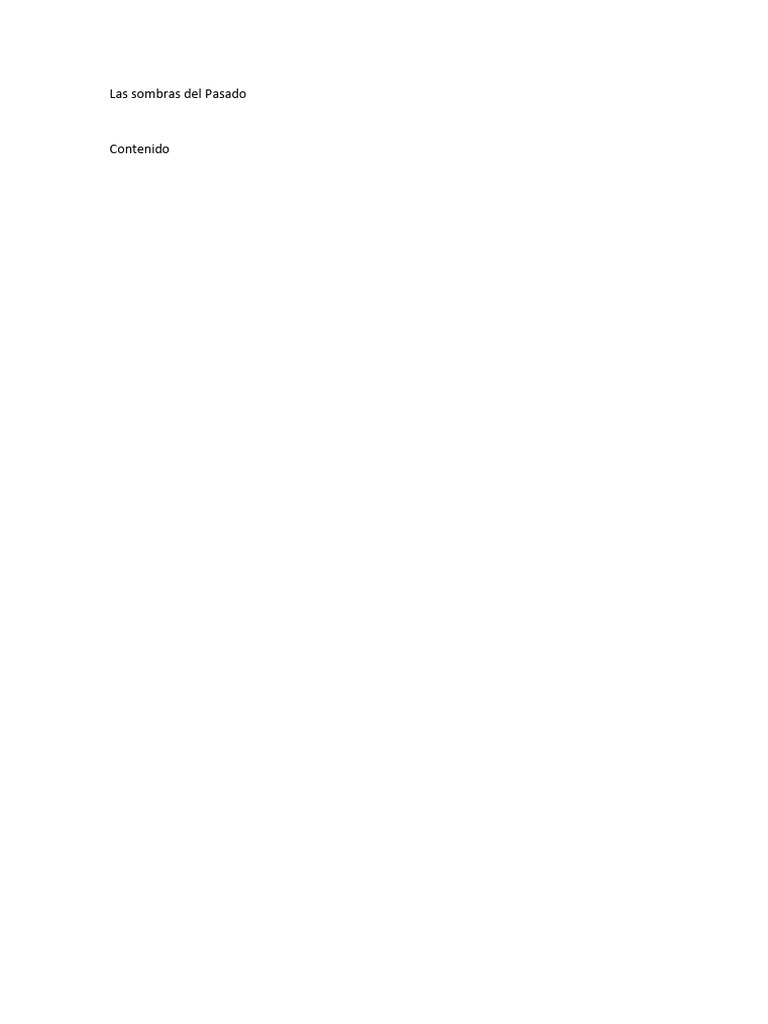 Las Sombras Del Pasado | PDF