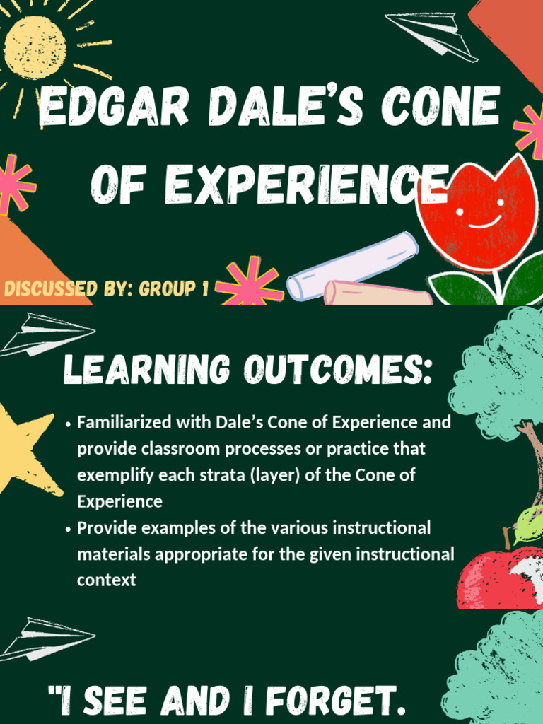 Group 1 Dale's Cone of Learning Experience | PDF | Learning | Experience