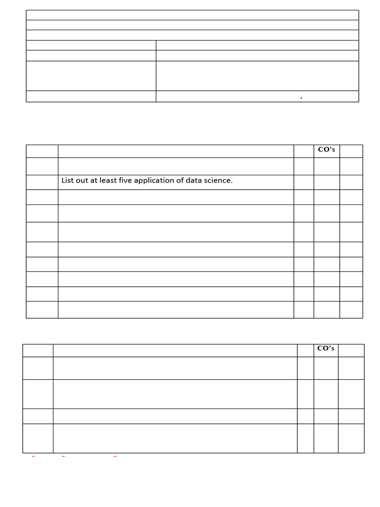 AD3491 Data Science Unit Test Questions | PDF | Machine Learning | Data ...