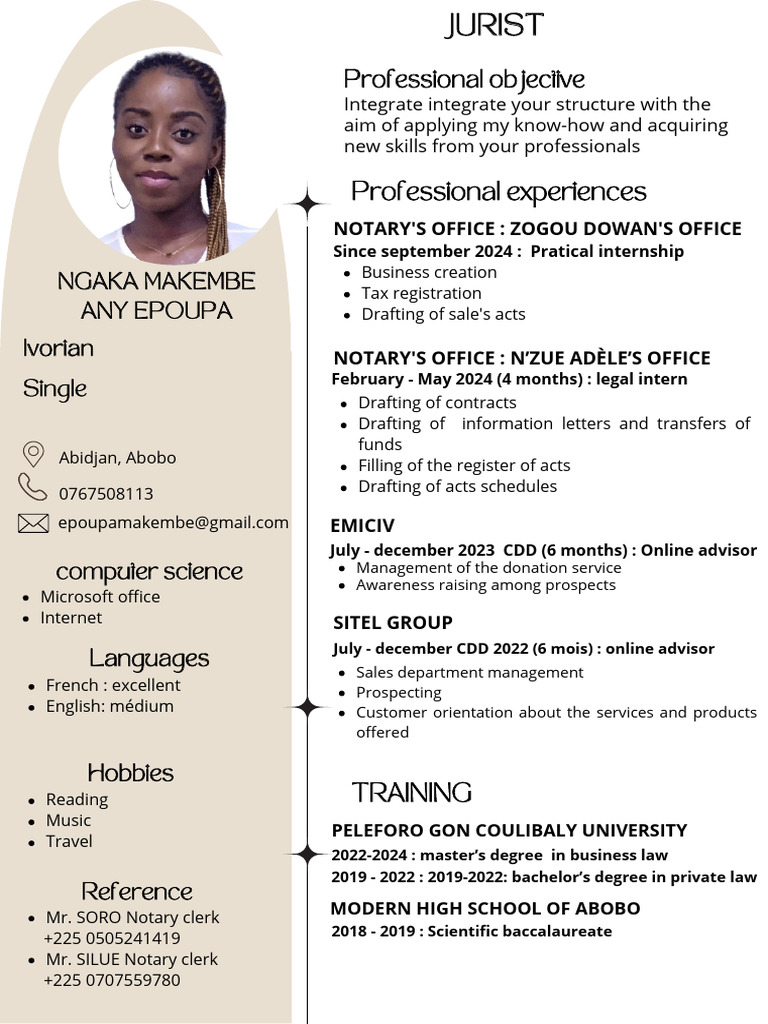 English CV Model for Jurist Position | PDF