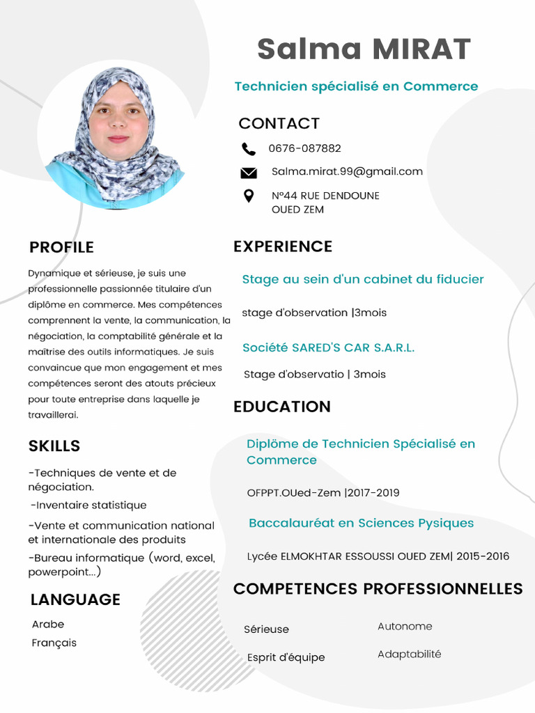 CV Salma Mirat | PDF