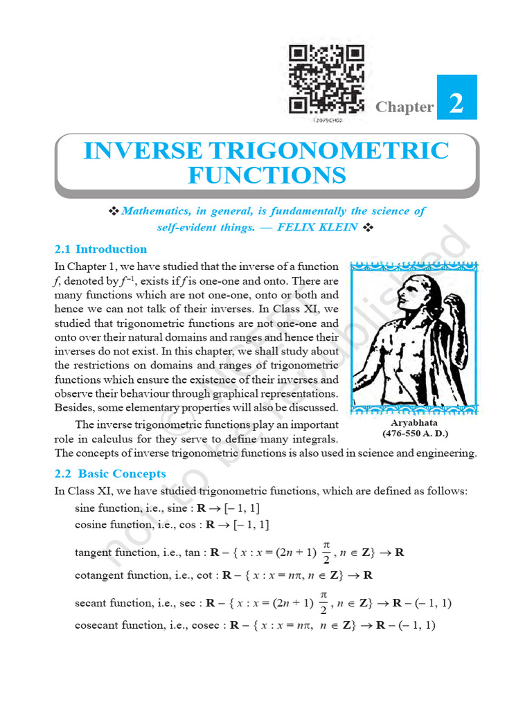 Principal Domain of Cosec Inverse | PDF | Trigonometric Functions ...