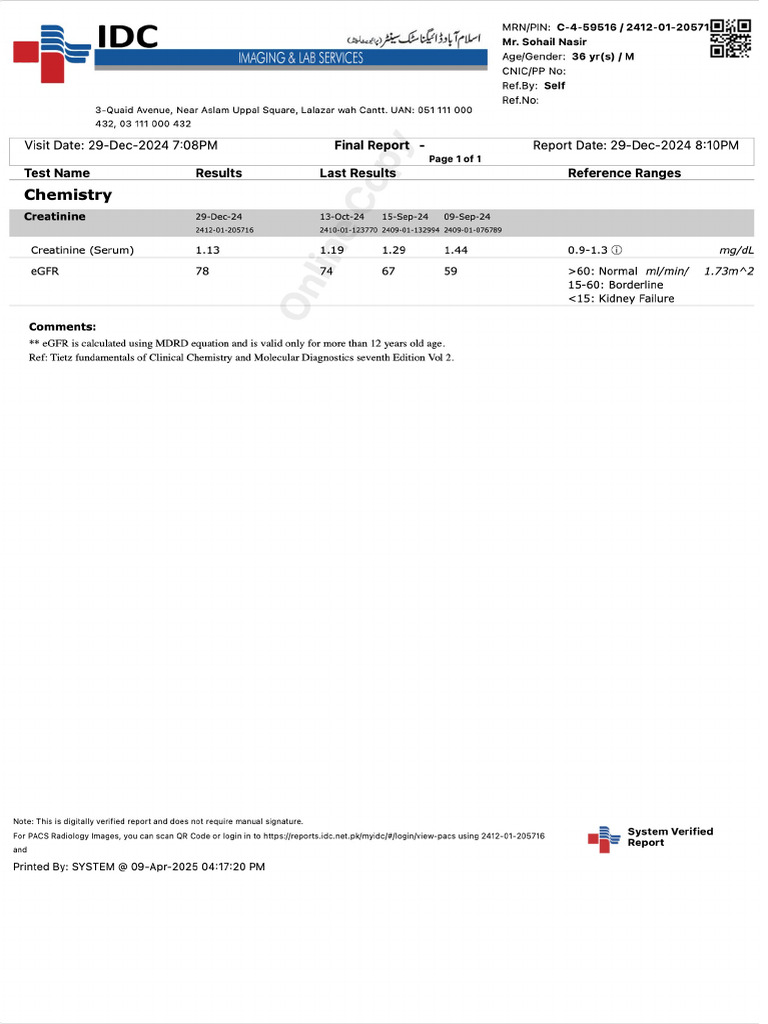 Patient Report PDF | PDF