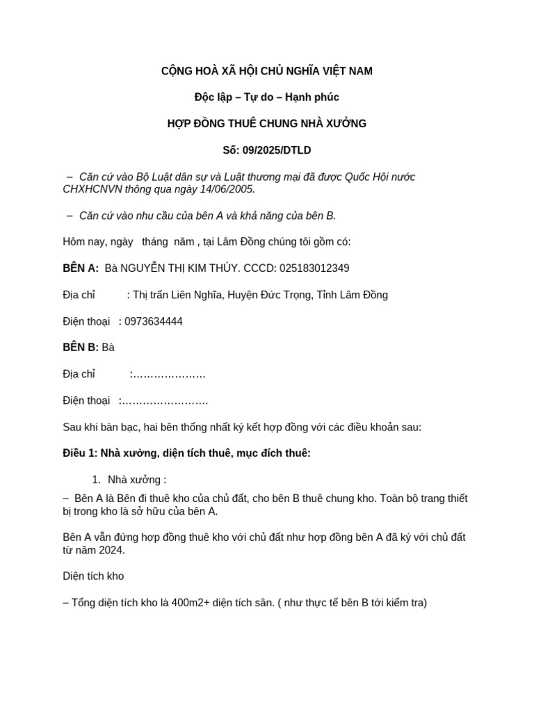 HD Thue Chung Kho Tu Xuyen | PDF