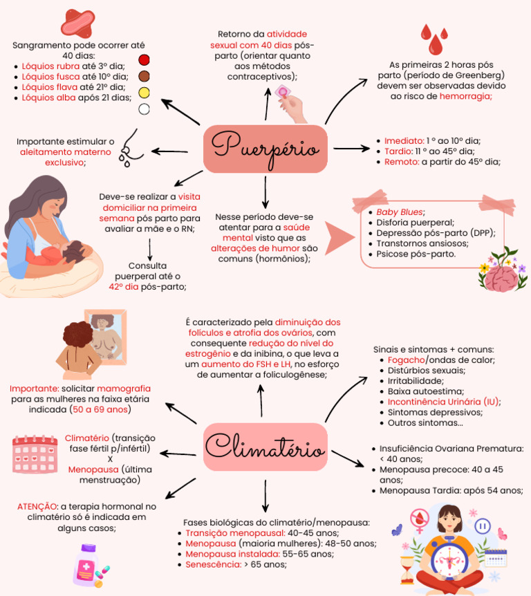 Mapa Mental | PDF | Período pós-parto | Saúde feminina