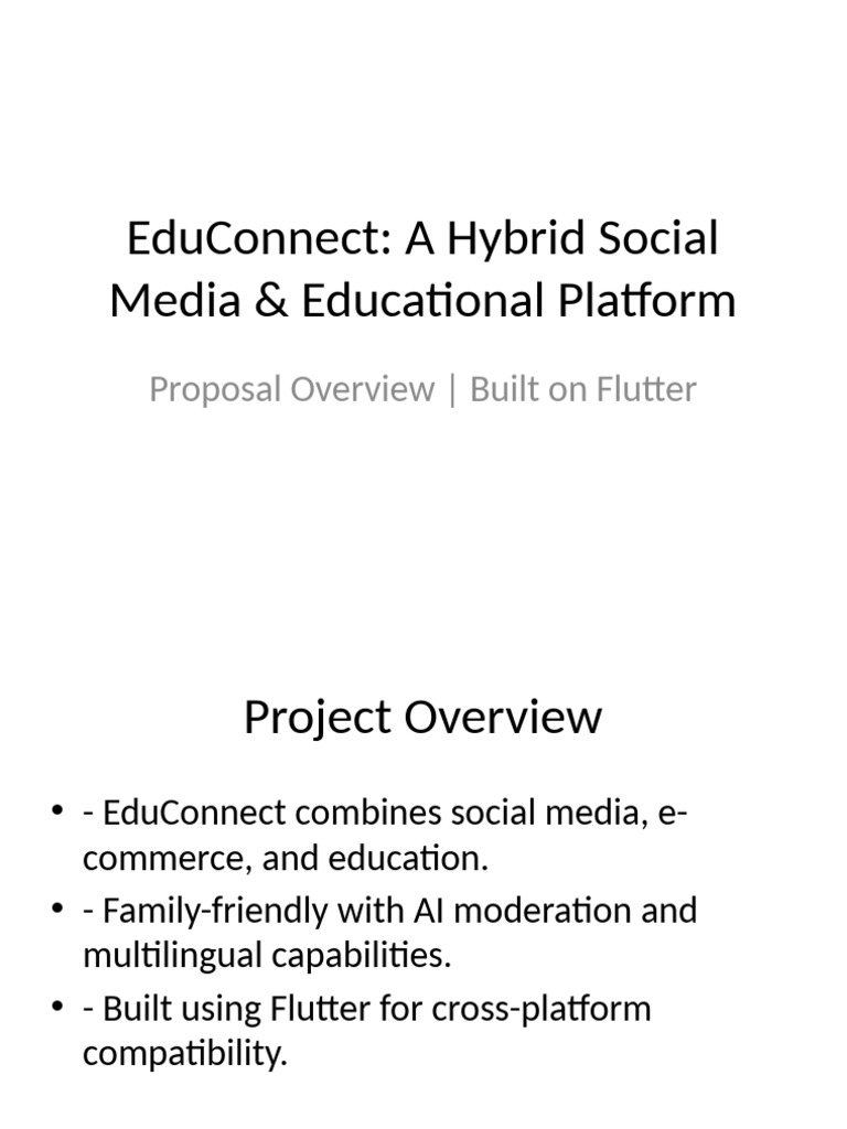 EduConnect: Hybrid Social & Education Platform | PDF