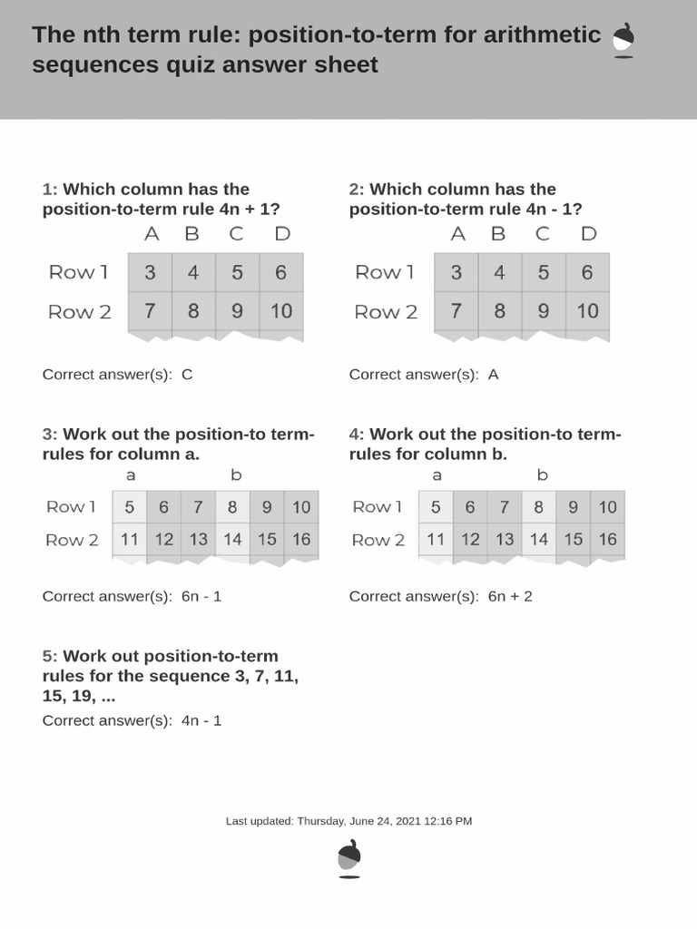 Exit Quiz Answers | PDF