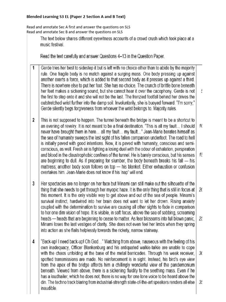 Sec A and B Compre Texts | PDF
