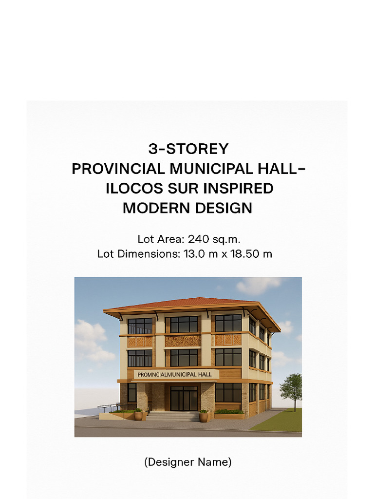 Provincial Municipal Hall Design Ilocos Sur | PDF