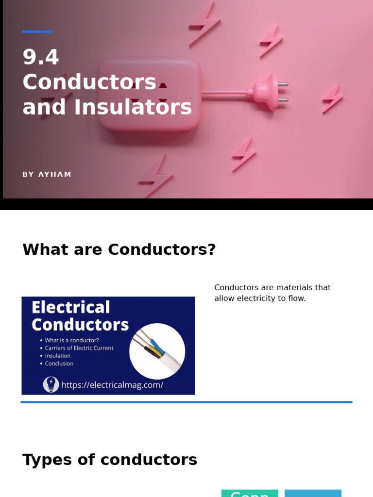 9.4 Conductors and Insulators | PDF