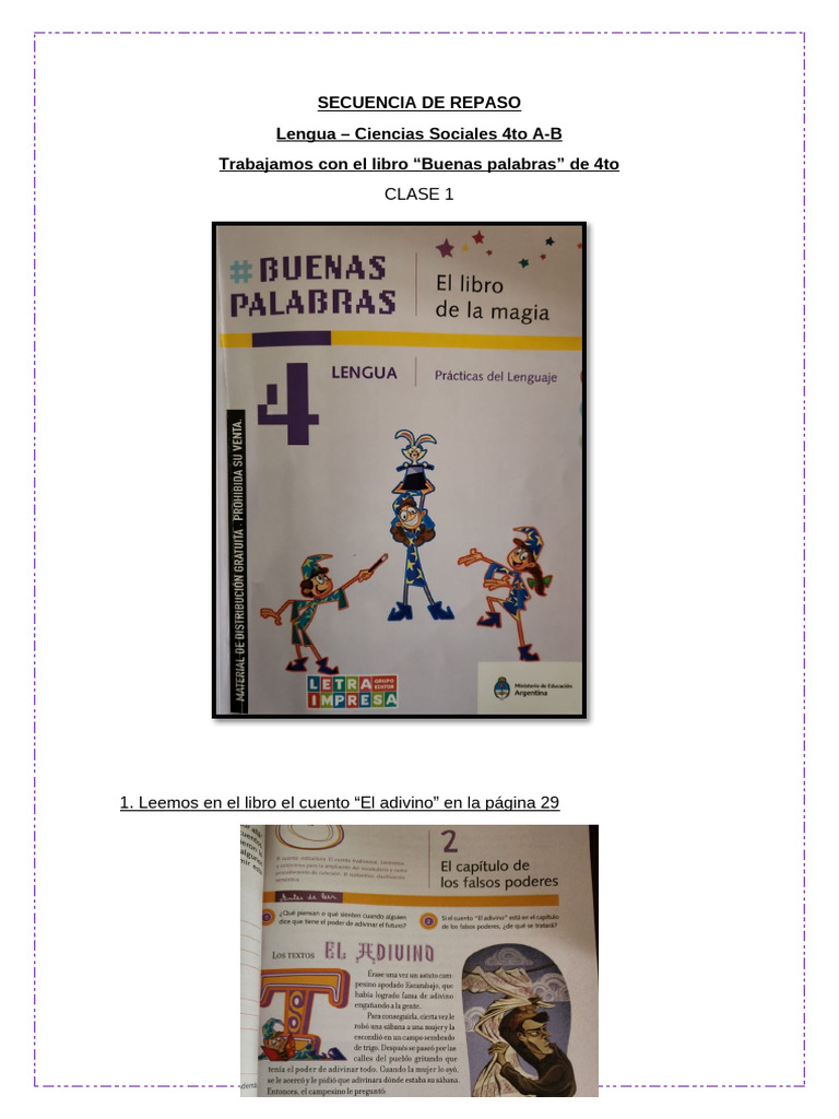 SECUENCIA DE REPASO Junio Julio 4to | PDF