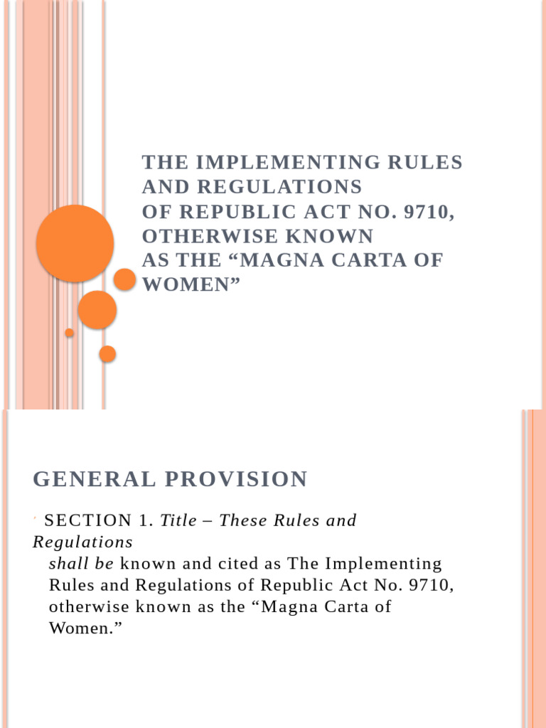 Implementing Rules of Magna Carta of Women | PDF | Discrimination ...