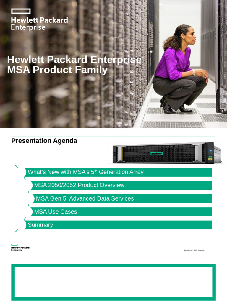 HPE MSA Nice Presentation | PDF | Hard Disk Drive | Solid State Drive