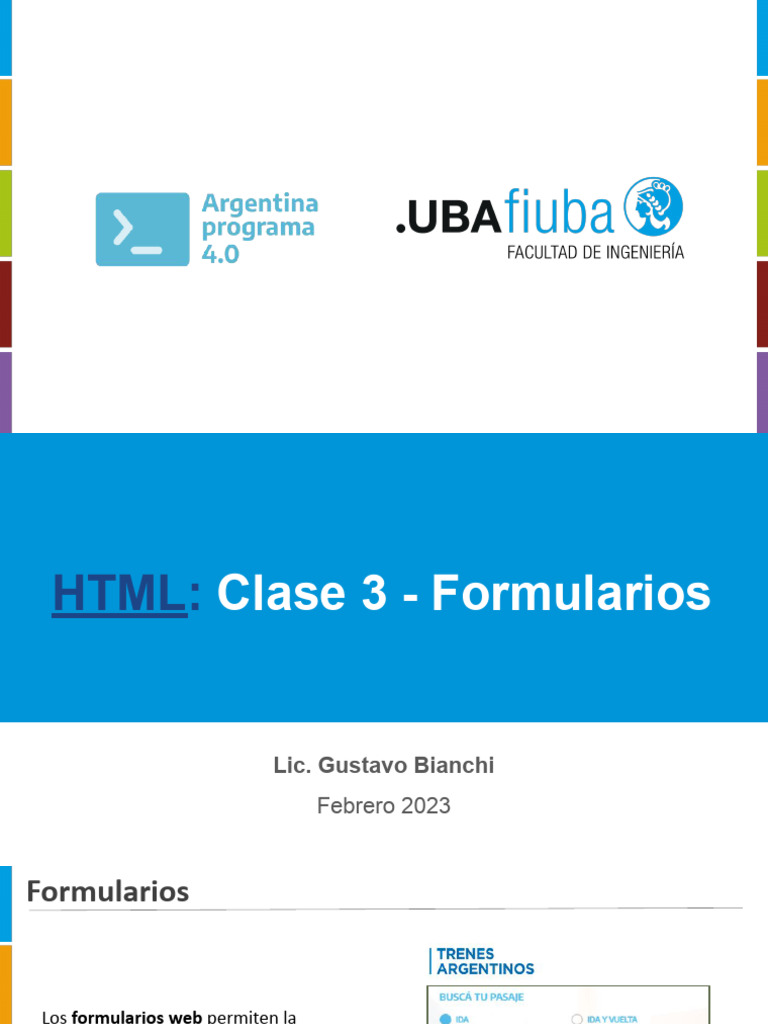 HTML Clase03 2 Formularios V2 | PDF | HTML | Contraseña