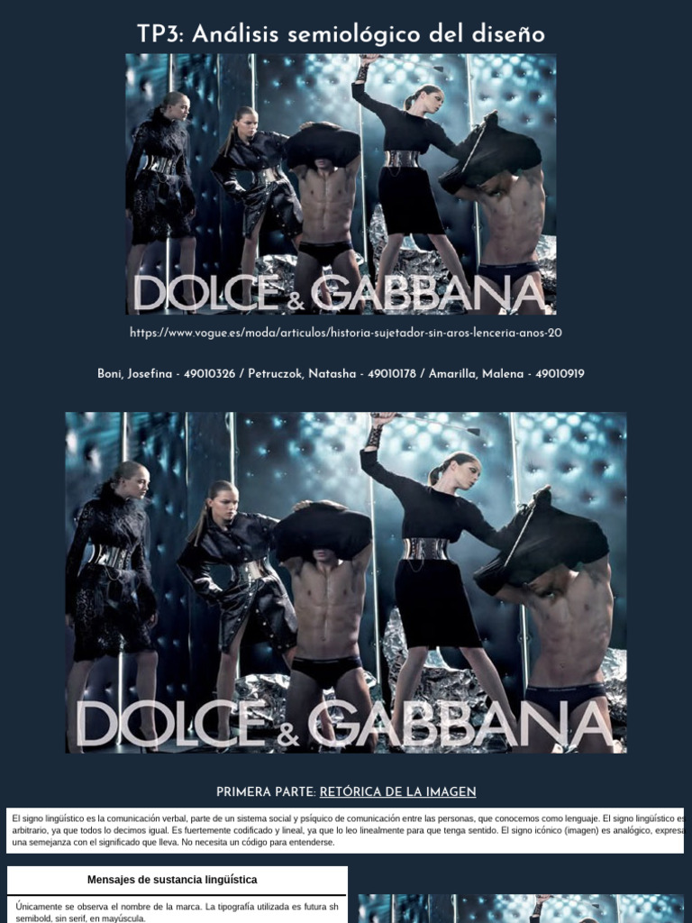 Análisis Semiológico Del Diseño TP3 | PDF | Sostén | Ropa