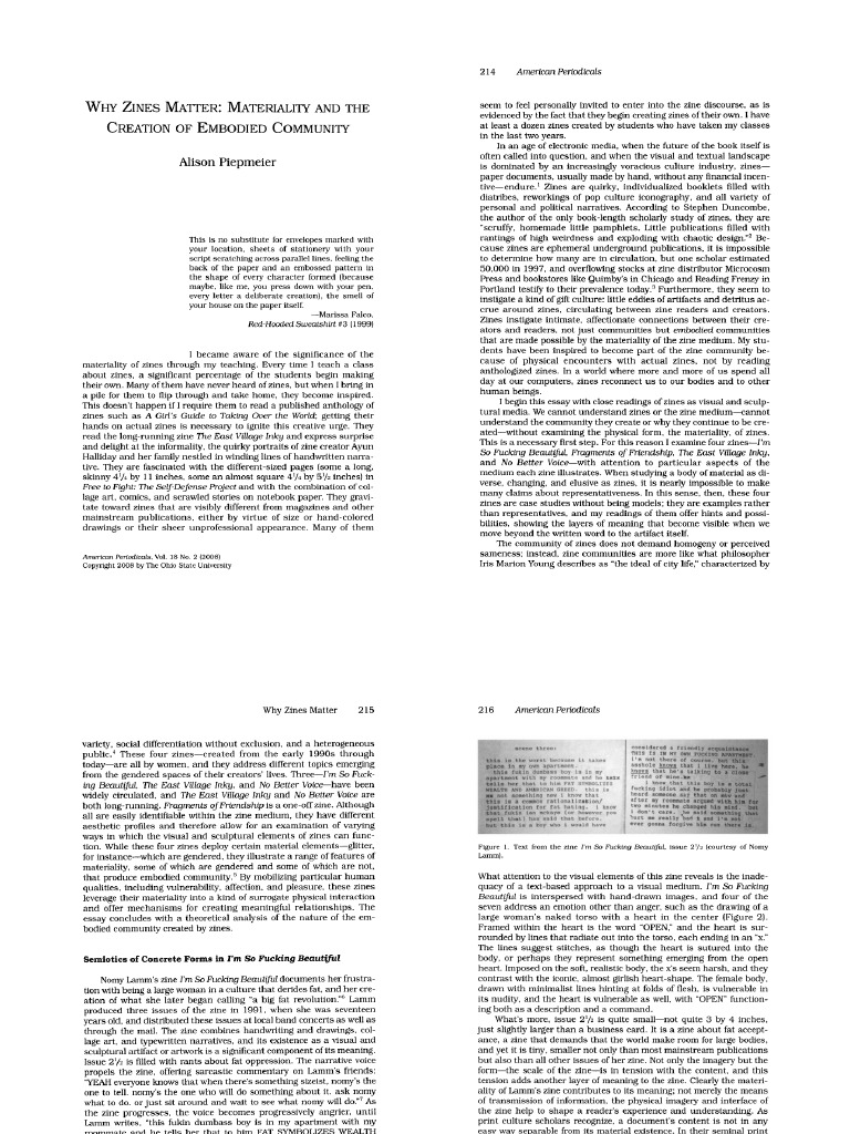 Piepmeier-Why Zines Matter-2008 | PDF