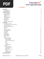 T105 - CV For Legal TranscribeMe Style Guide (LPE 2 - 24) | PDF ...