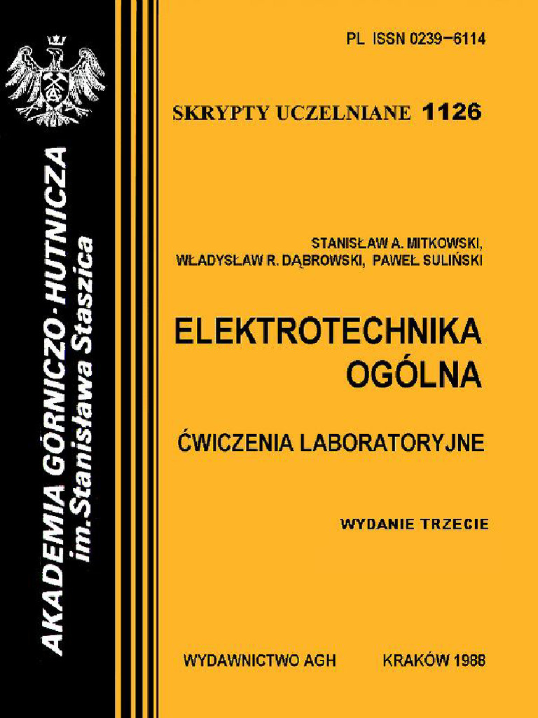 Mitkowski S. - Elektrotechnika Ogólna - Ćwiczenia Laboratoryjne | PDF