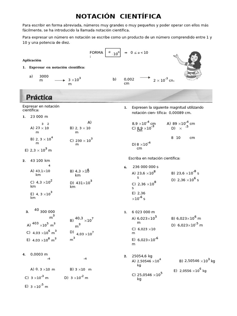 Ficha 5to Notación Científica | PDF | Notación Matemática | Notación