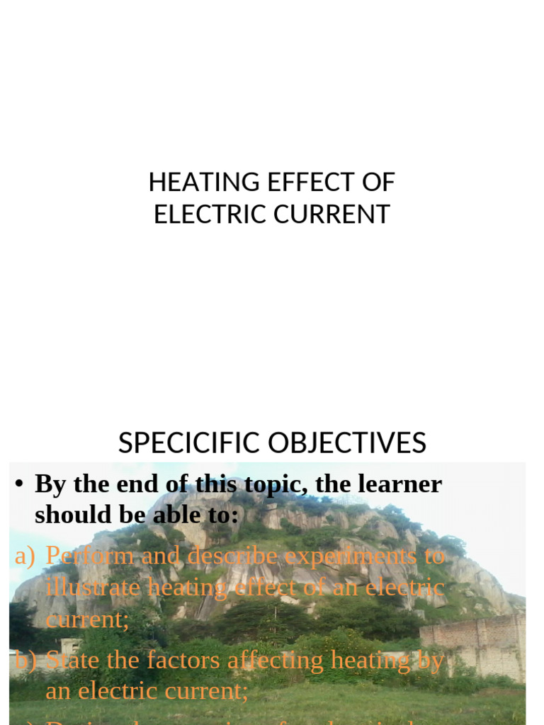 Heating Effect of Electric Current Explained | PDF | Voltage | Electric ...
