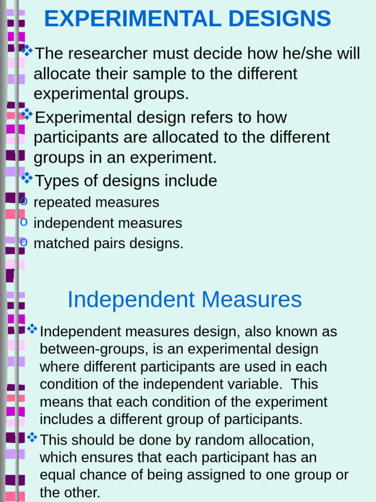 Experimental Designs | PDF | Experiment | Design Of Experiments