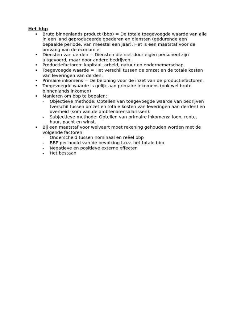 Het bbp | PDF